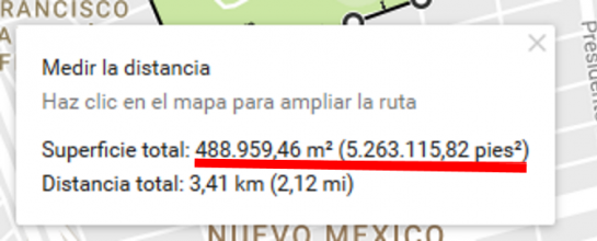 Como calcular áreas con Google Maps - Parques Alegres I.A.P.